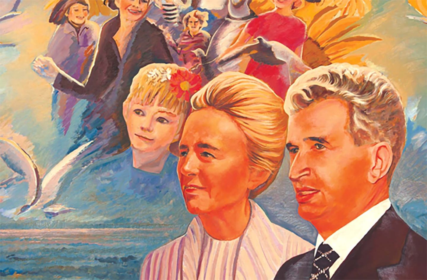 Propaganda Paintings Promoting the Cult of Dictator Nicolae Ceaușescu ...